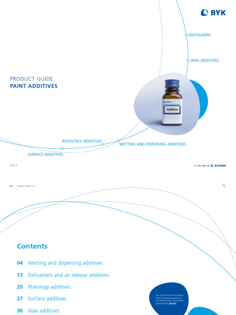Product Guide: Paint Additives | PDF | Acid | Ester