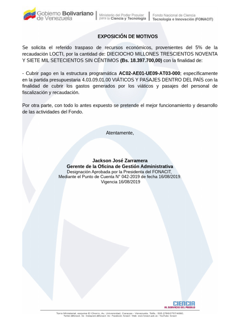 Memo 028-204 Solicitud Traspaso | PDF