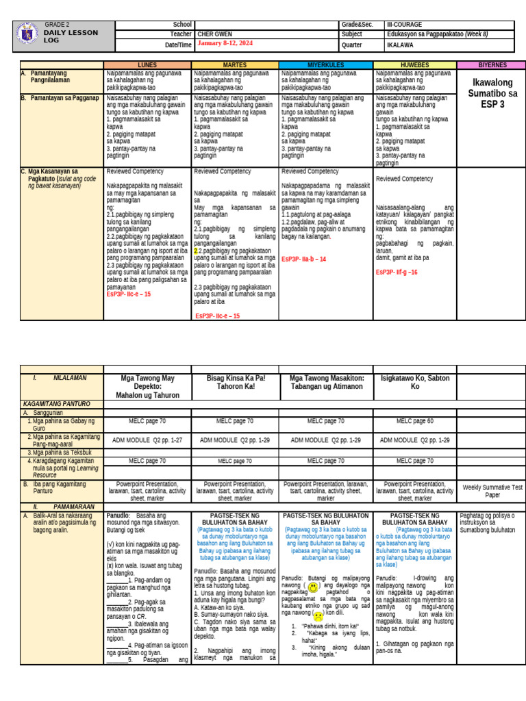 Q2 DLL ESP3 WEEK-8-ff | PDF