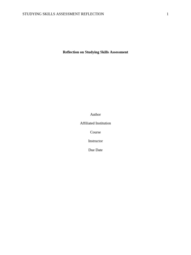 Reflection Final | PDF | Study Skills | Neuroscience