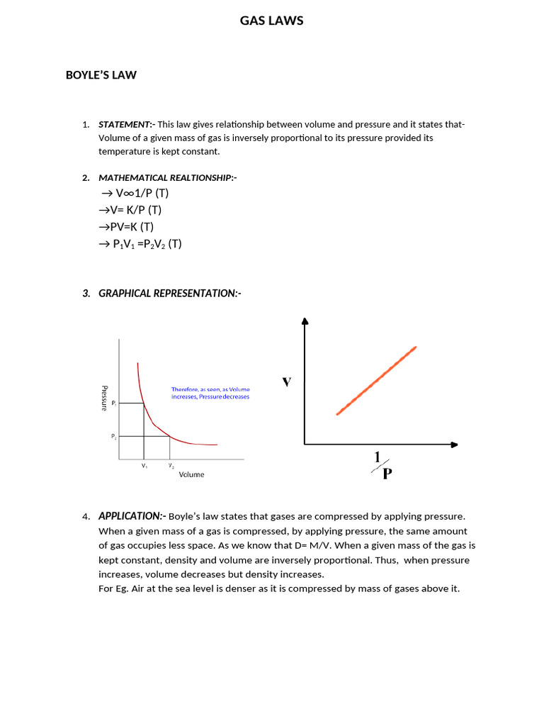 Gas Laws and Ideal Gas Equation | PDF | Gases | Mole (Unit)