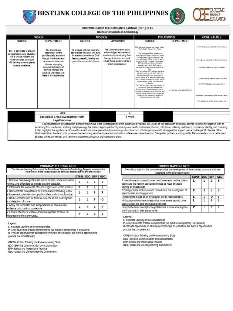 Criminology Program Overview at BCP | PDF | Crimes | Crime & Violence