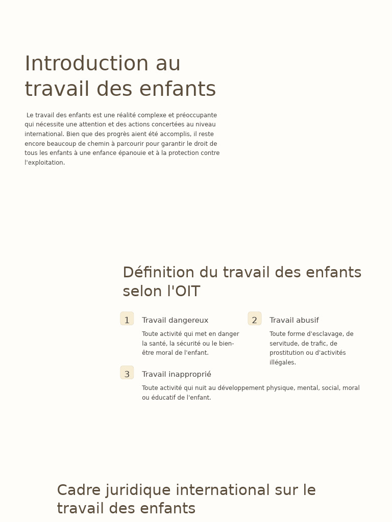 Lutte Mondiale Contre Le Travail Des Enfants Pdf Travail Des