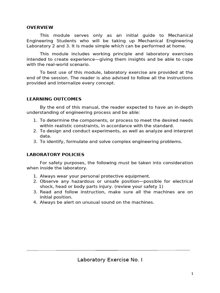 LAB. Exercises 1 | PDF | Weighing Scale | Thermometer