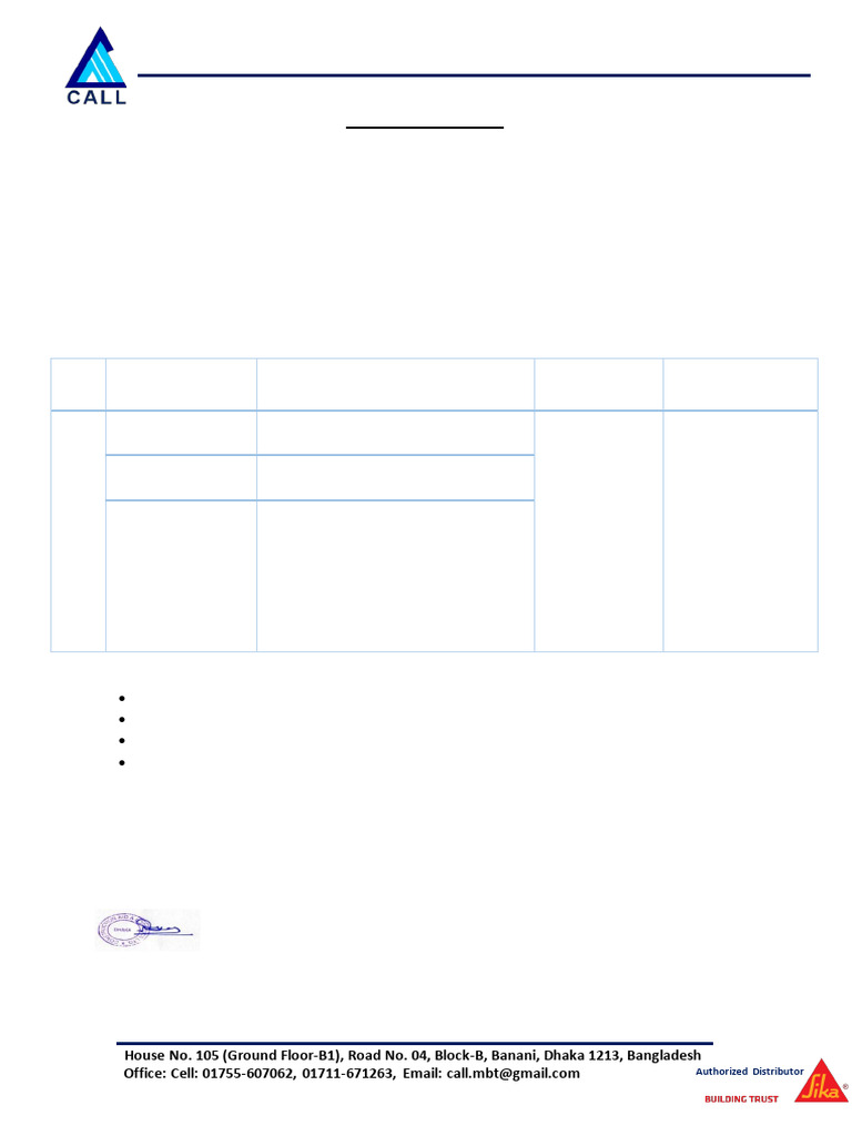 Price Quotation of Sika Multidur Epoxy Flooring System-Buisness Deal | PDF