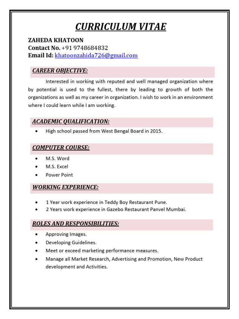 Zaheda Khatoon | PDF