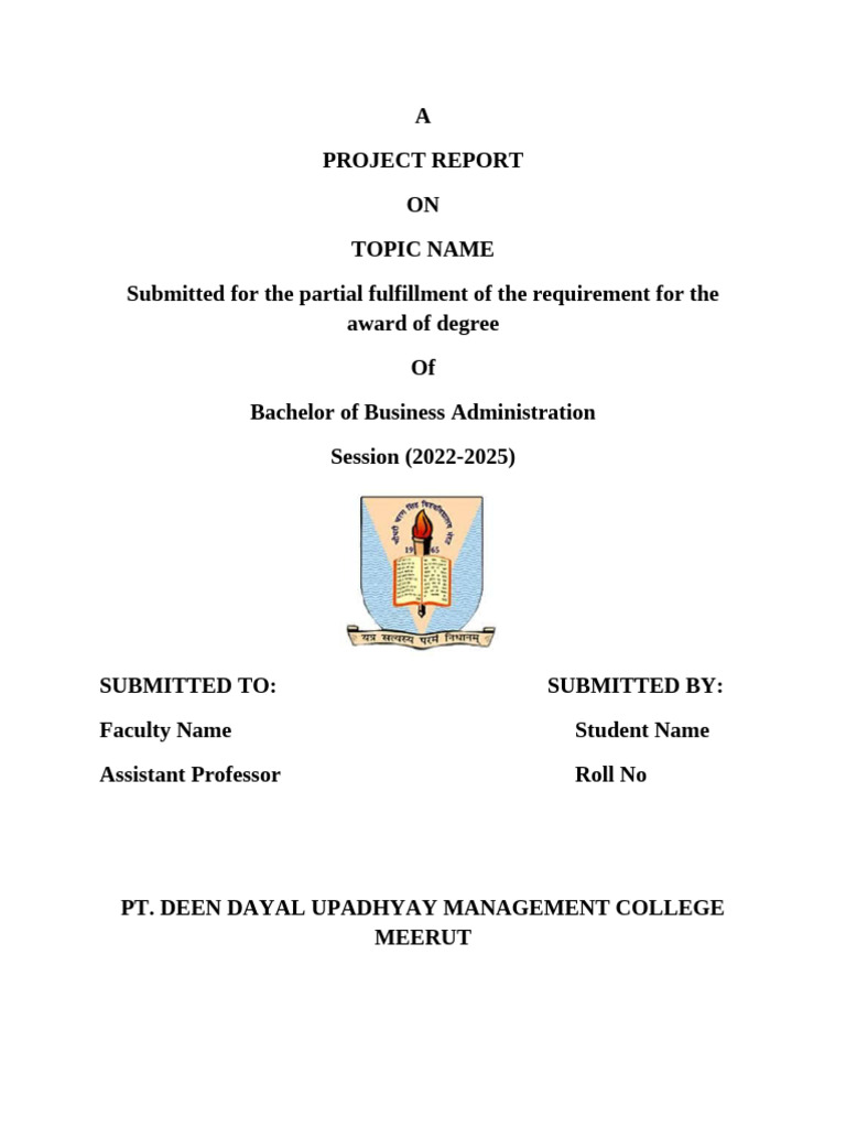 Front Page Project Report | PDF