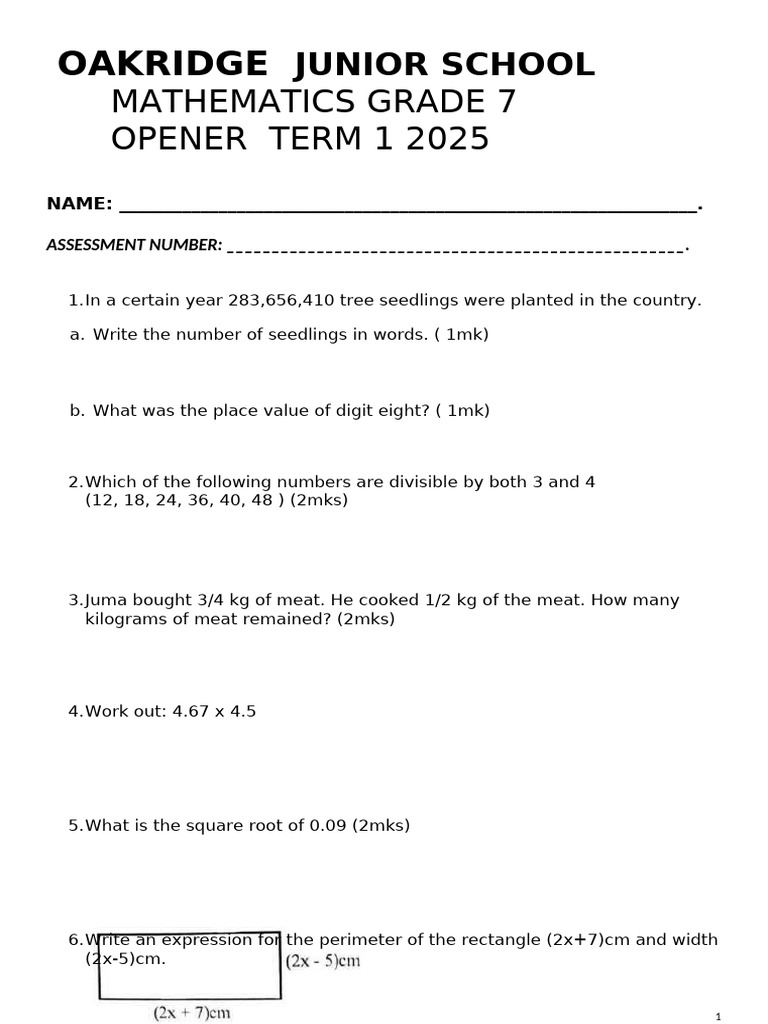 G7 MATH | PDF | Mathematics