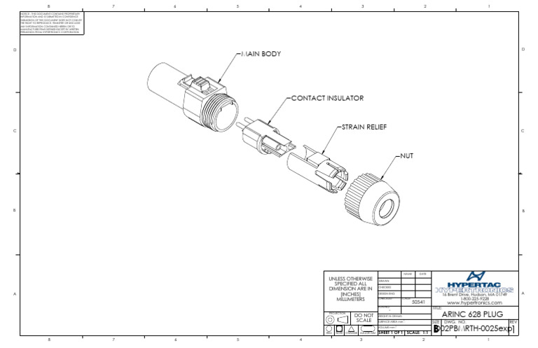 ARINC 628 Plug Technical Drawing | PDF