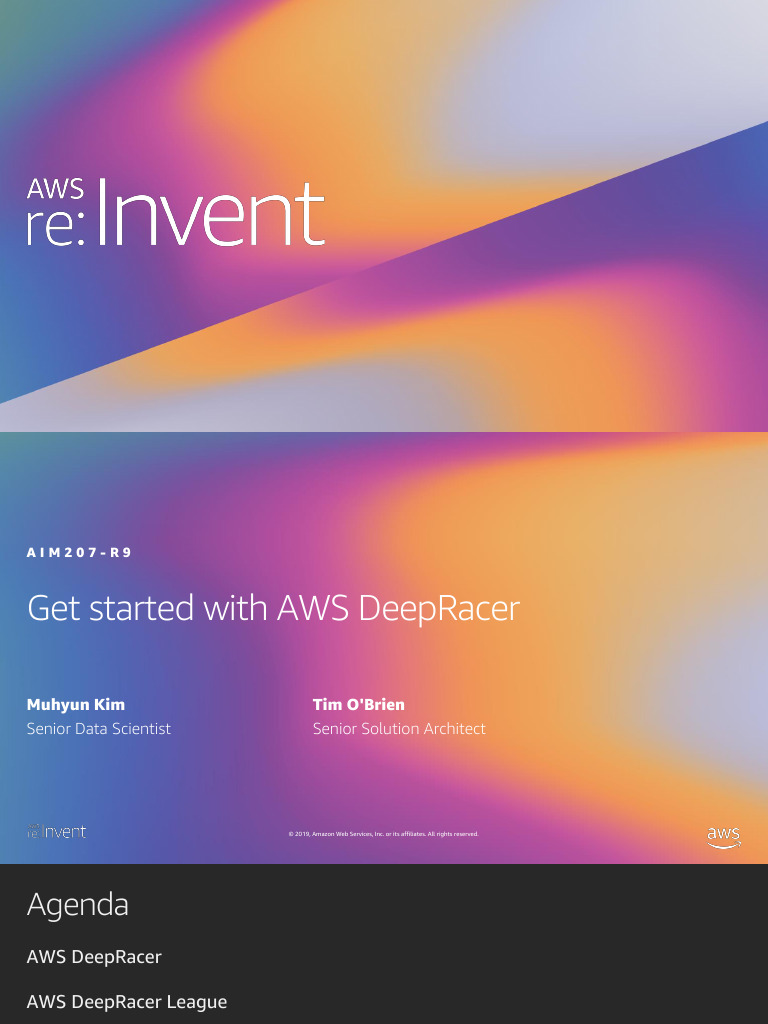 REPEAT_9_Get_started_with_AWS_DeepRacer_AIM207-R9 | PDF | Amazon Web Services | Computational ...