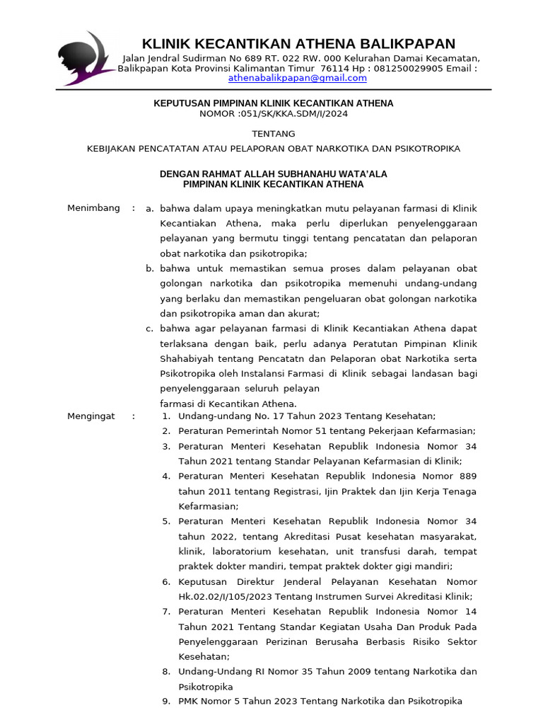 SK Pencatatan Dan Pelaporan | PDF