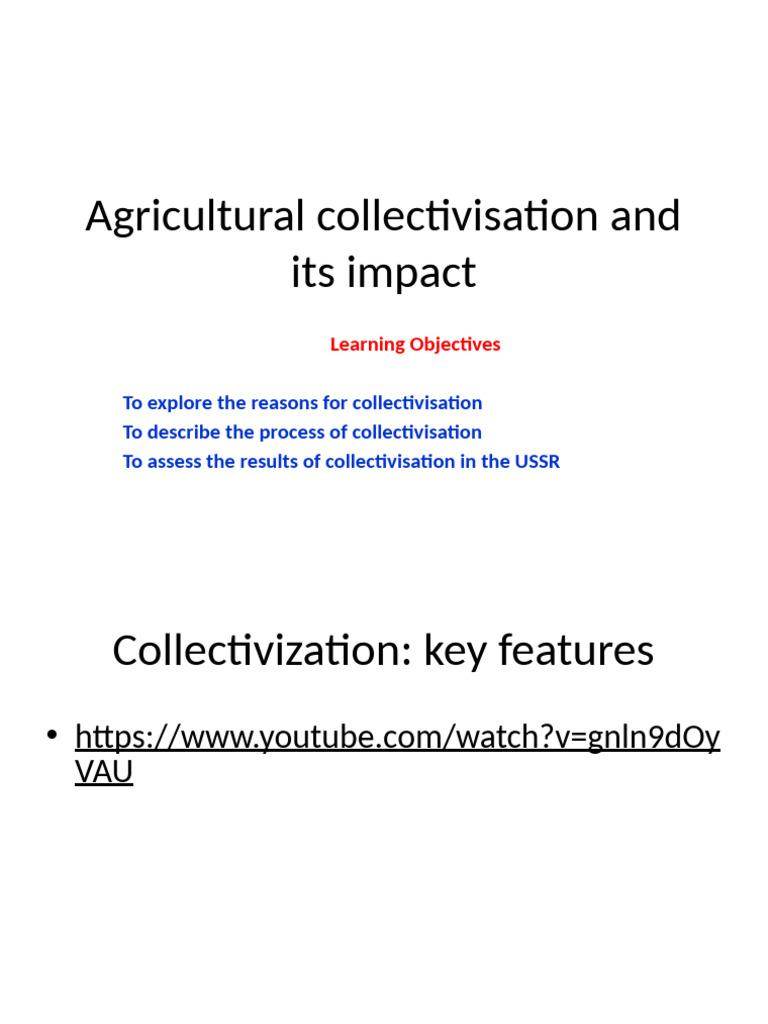 16a Theme 2 Stalin Agricultural Collectivisation and Its Impact | PDF ...