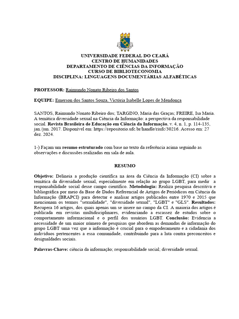 LDA - Resumo Estruturado | PDF LDA - Resumo Estruturado | PDF