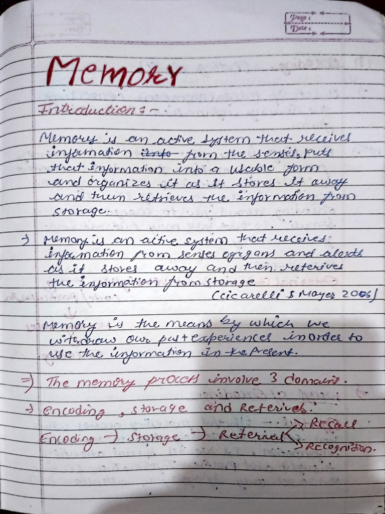 Memory Notes | PDF