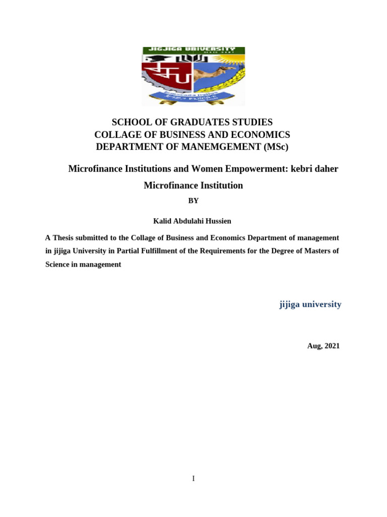 Kalid Abdulahi Probosal Comments | PDF | Microfinance | Empowerment
