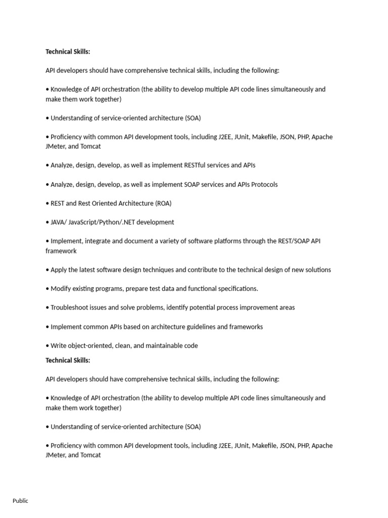 Technical Skills | PDF | Service Oriented Architecture | Software Development