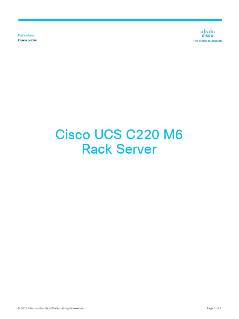 ucs-c220-m6-rack-server-ds | PDF | Solid State Drive | Computing