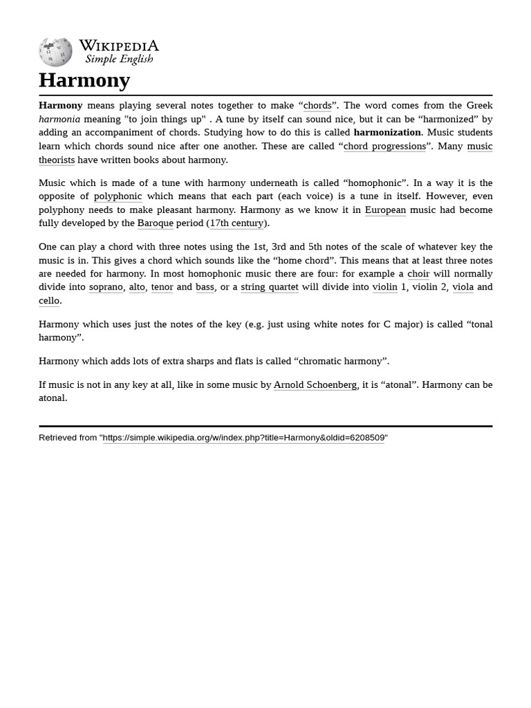 Harmony | PDF