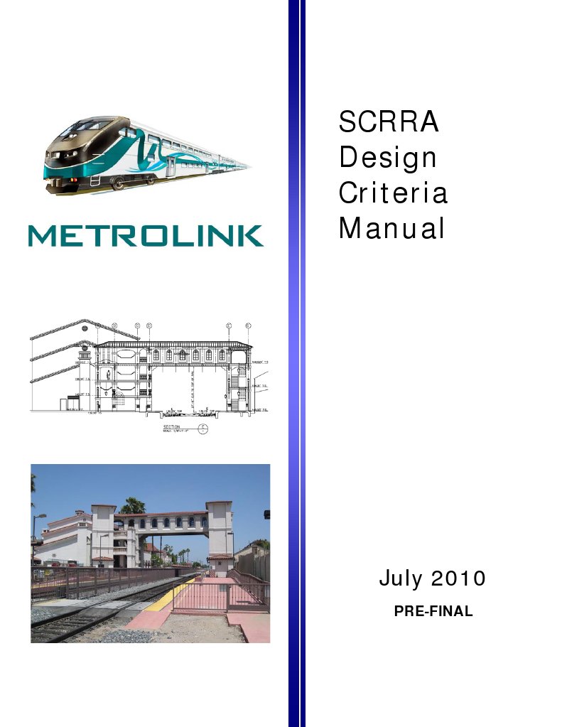 Metrolink SCRRA Design Criteria Manual | PDF | Transport