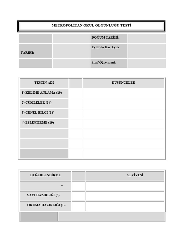 Metropolitan Kayit Formu | PDF