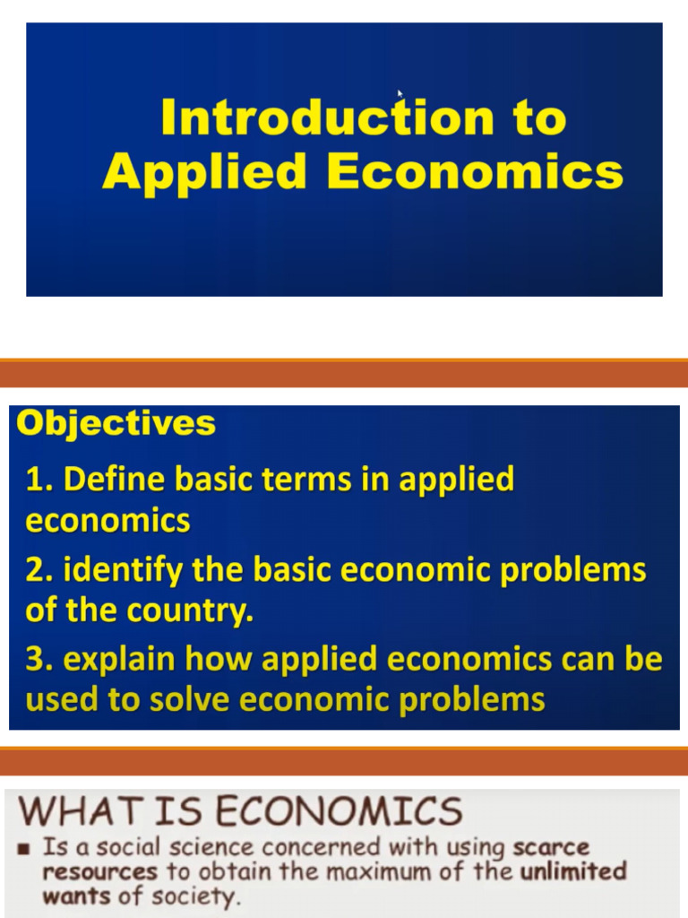 Introduntion To Applied Economics | PDF