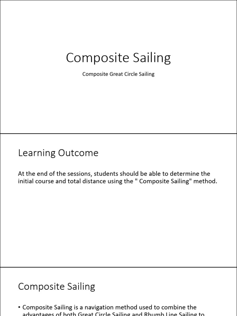 Composite Great Circle Sailing | PDF | Navigation | Geodesy