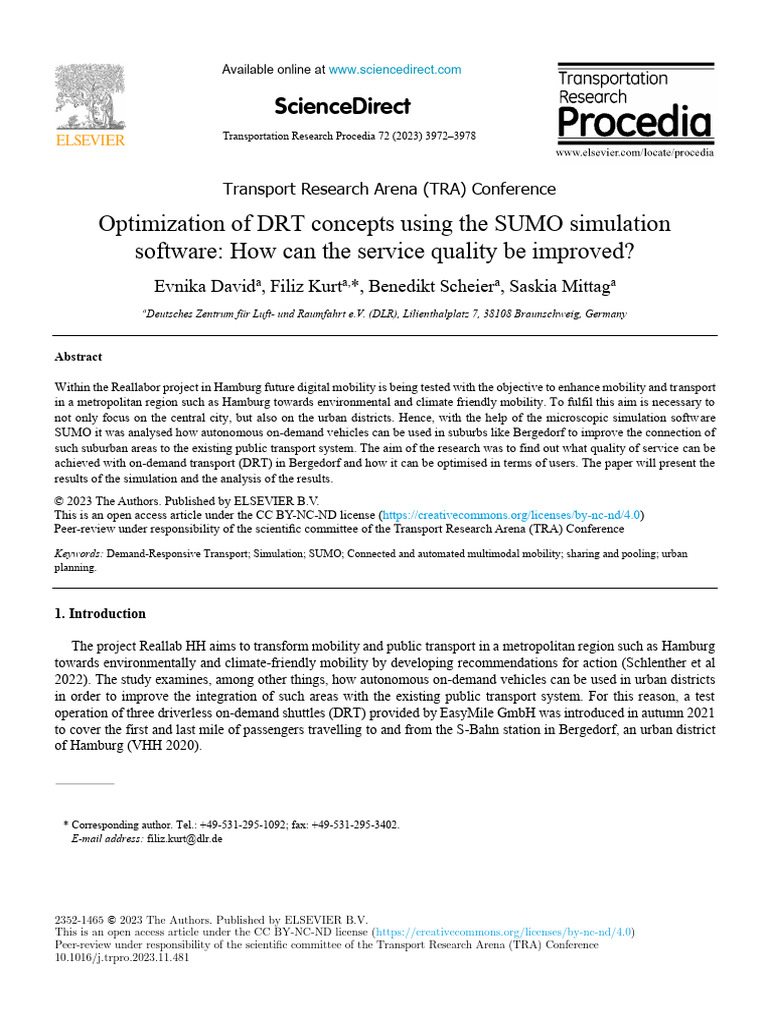 Optimization of DRT... | PDF | German Aerospace Center | Simulation