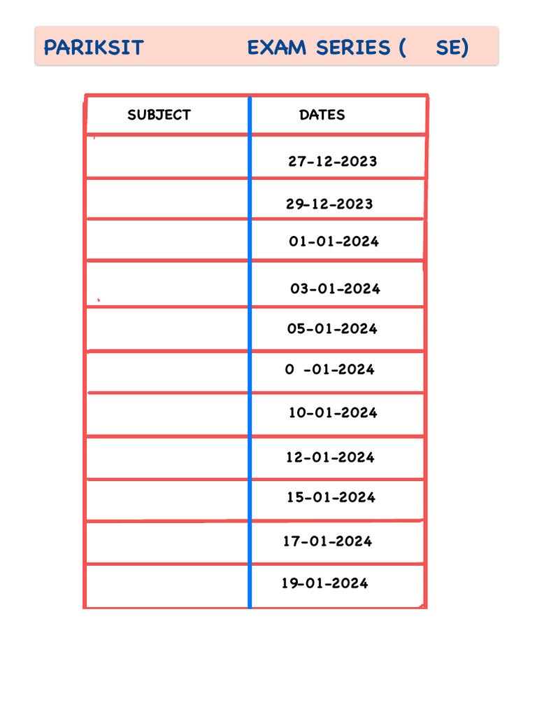 CBSE Exam Series Schedule | PDF
