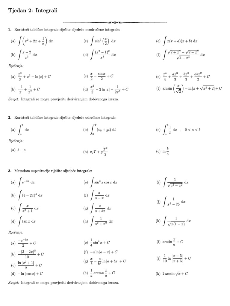 Week 02 Integrali | PDF