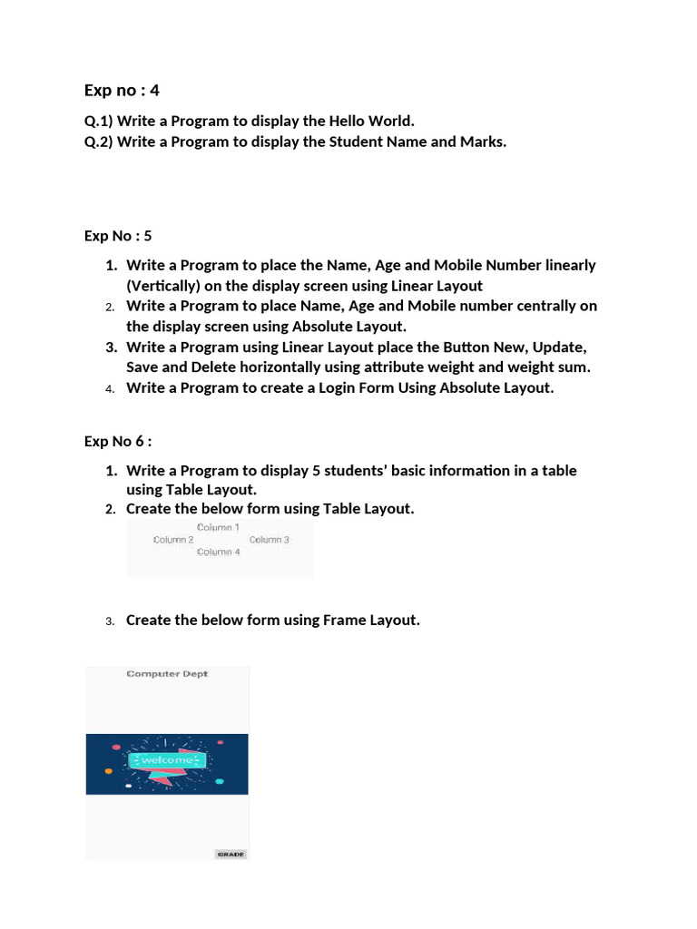 MAD - Exp 4 to 6 | PDF