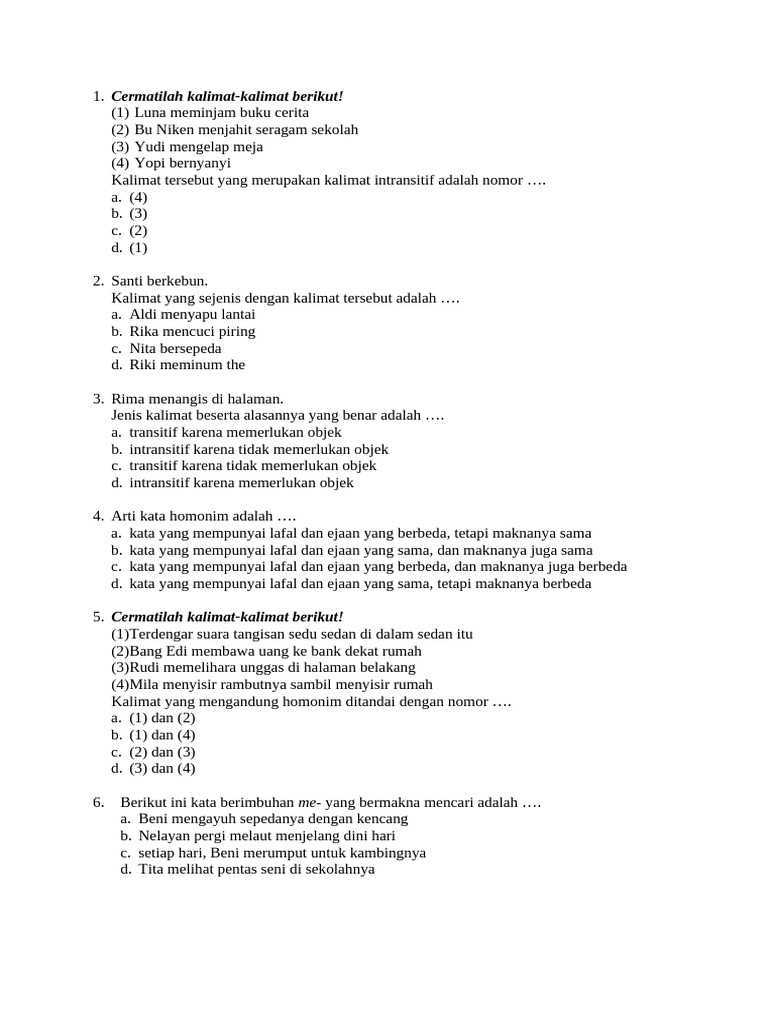 Soal Bindo Hal 2 | PDF