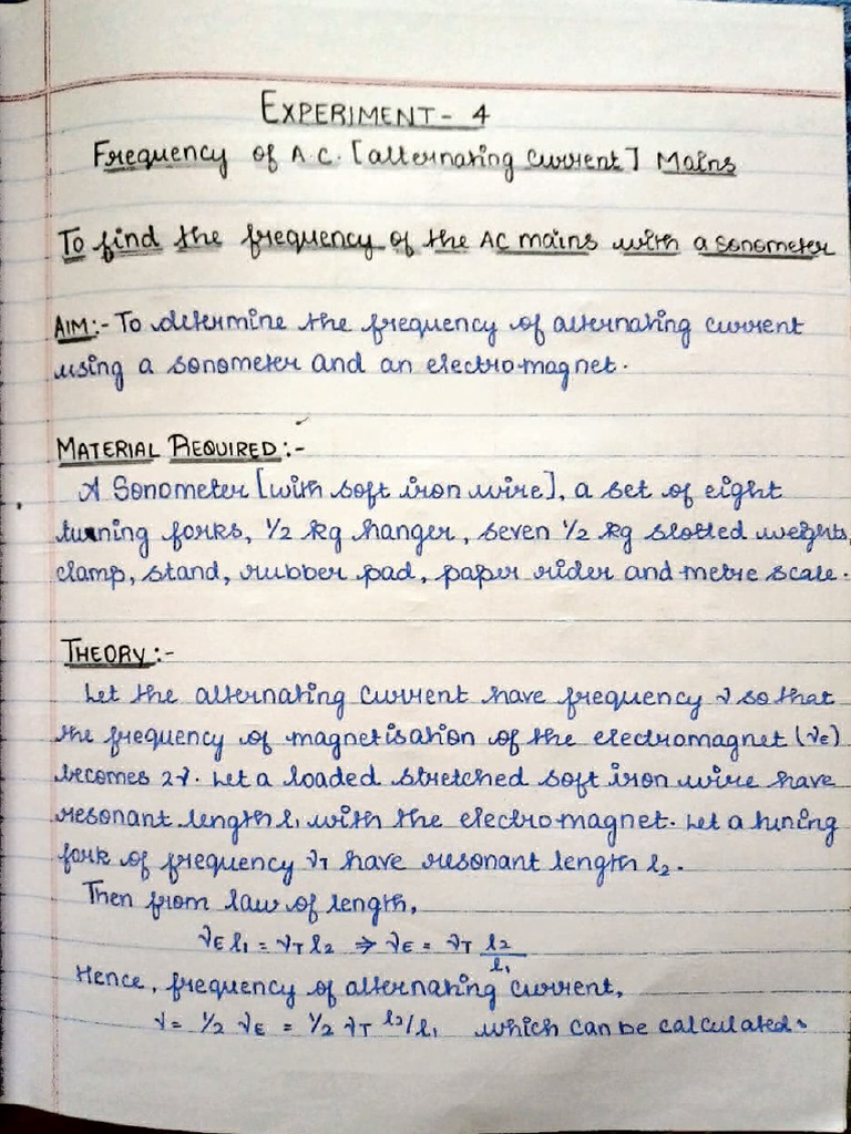 sonometer experiment | PDF