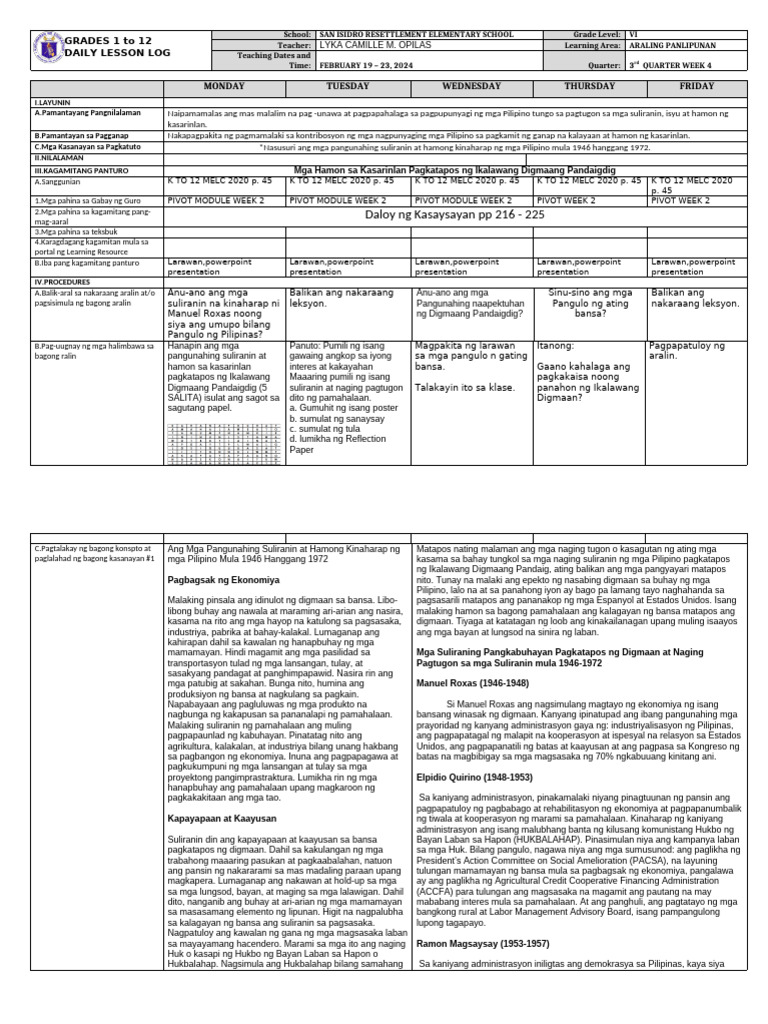 QUARTER 3_WEEK 4_APAN | PDF