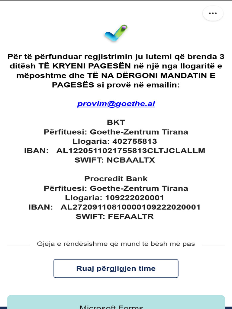 Formular Regjistrimi (Faqja 9 Nga 9) | PDF