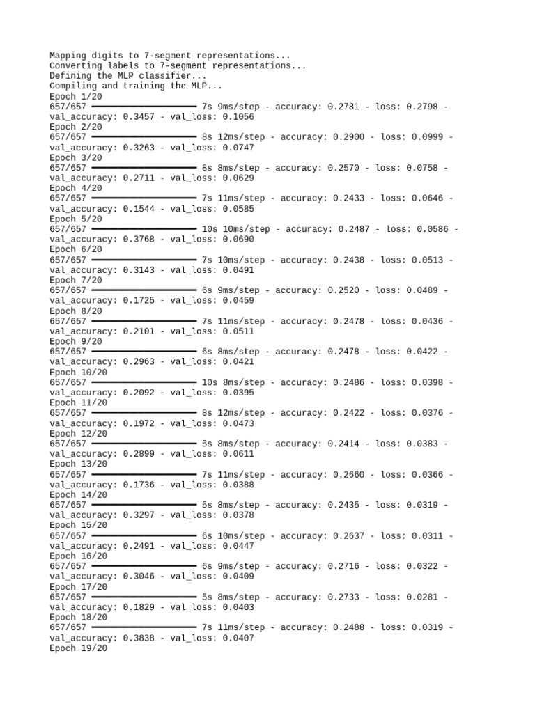 MLP Classifier for 7-Segment Digits | PDF | Machine Learning | Applied Mathematics
