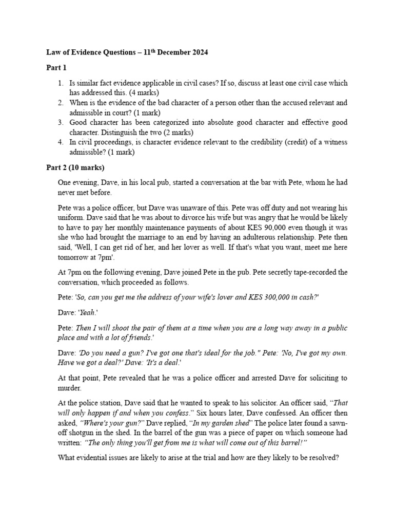 LoE Questions (1) | PDF