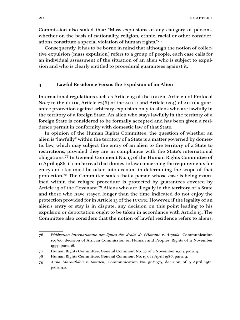 The Right of An Alien To Be Protected Against Arbi... - (4 Lawful ...