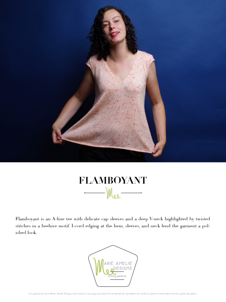 Flamboyant Pattern - July 2018-1 | PDF | Knitting | Basic Knitted Fabrics