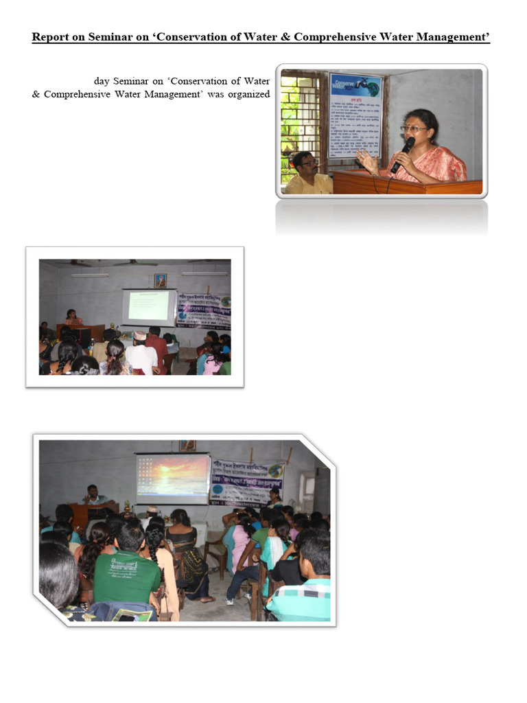 Conservation of Water Comprehensive Water Management | PDF