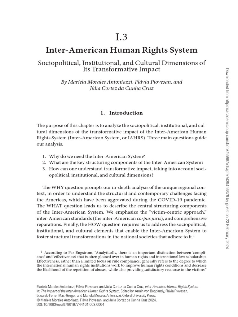 Inter-American Human Rights System Sociopolitical | PDF | Latin America ...