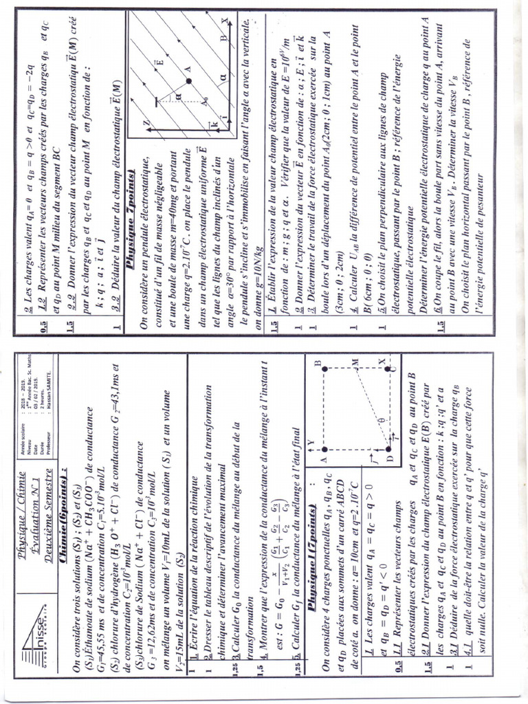 Gsa 1bac 1819 S2 C1 SMF PC | PDF