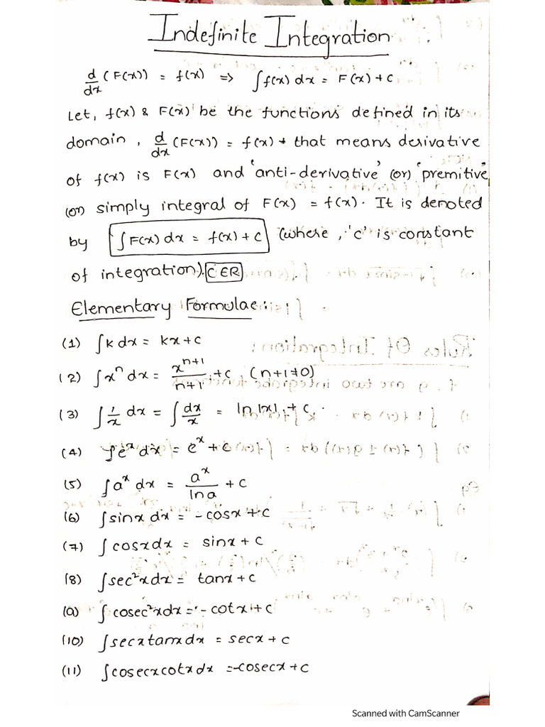 Narayana JEE Maths INDEFINITE INTEGRATION | PDF