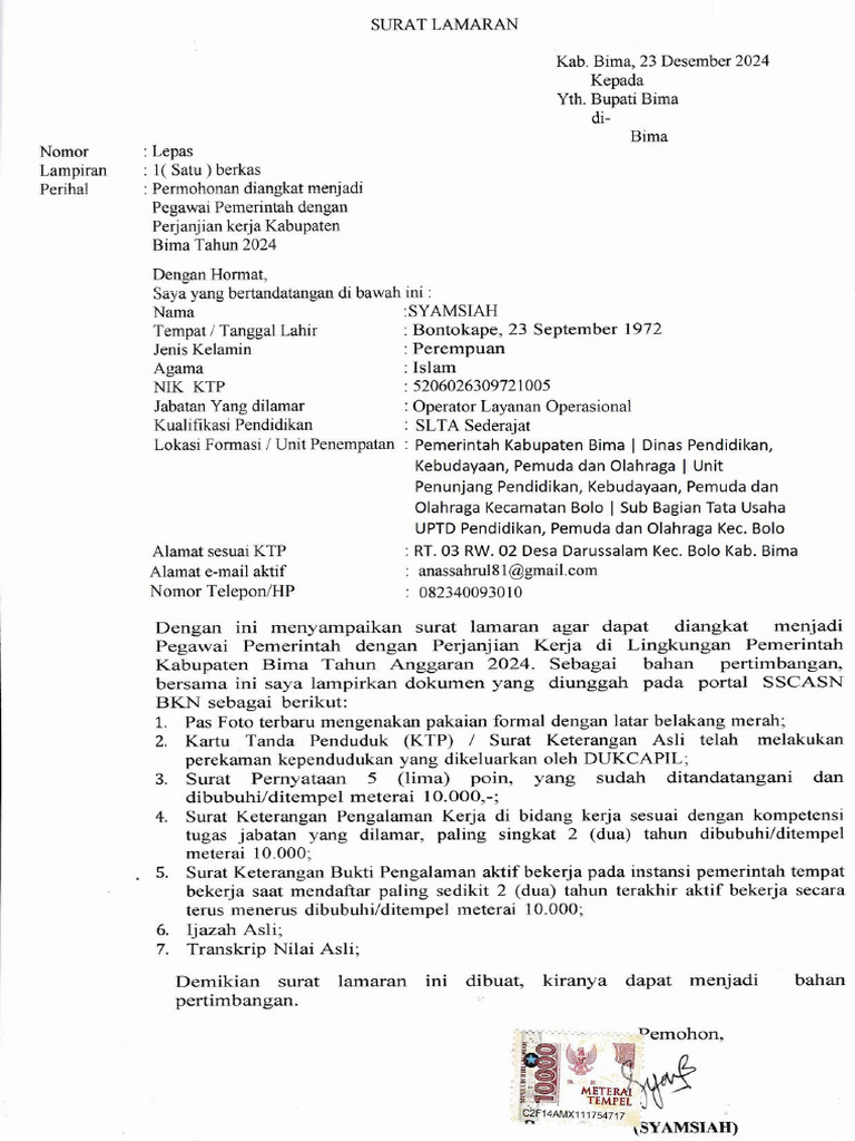 Lamaran | PDF