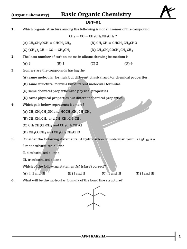 DPP Inorganic Chemistry | PDF | Alkene | Isomer