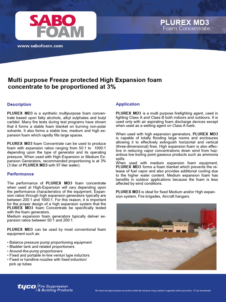 SaboFoam PLUREX MD3 (EN) | PDF | Materials | Industrial Processes