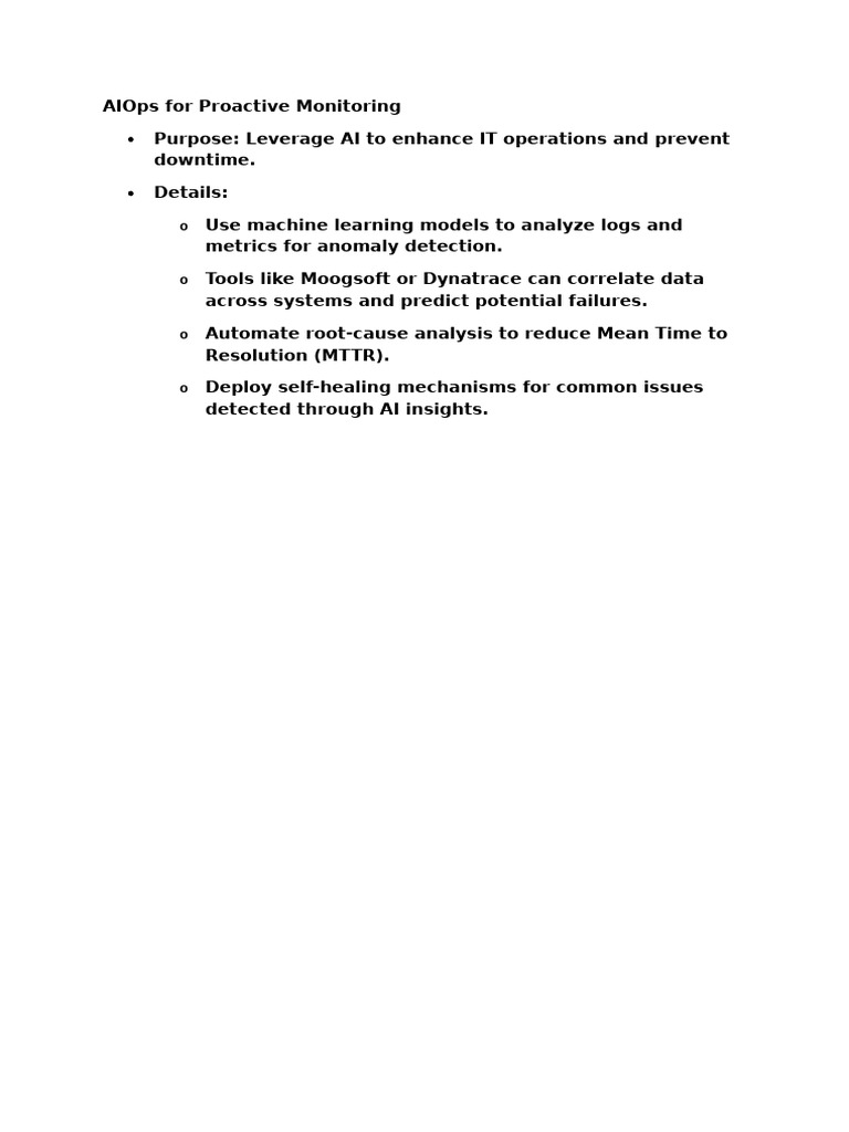 AIOps For Proactive Monitoring | PDF
