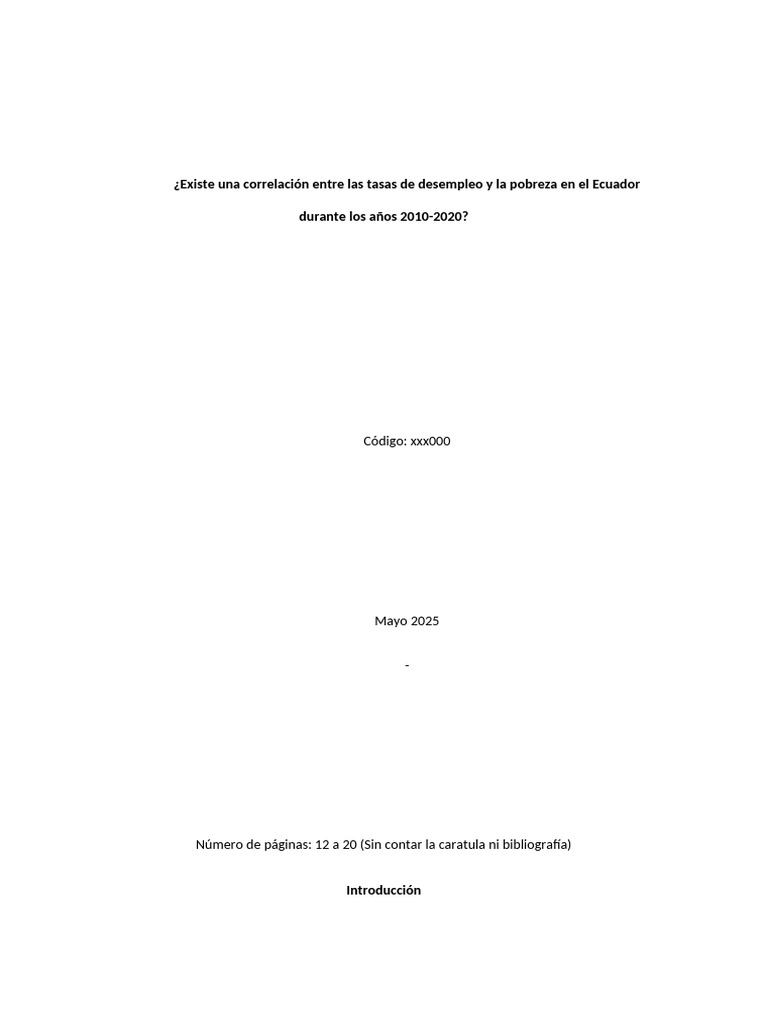 Avanze 1 | PDF | Ecuador | Desempleo