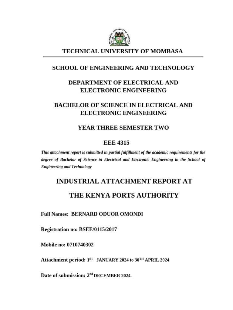 ManuRAJ KPA Attachment report | PDF | Electric Motor | Electric Generator
