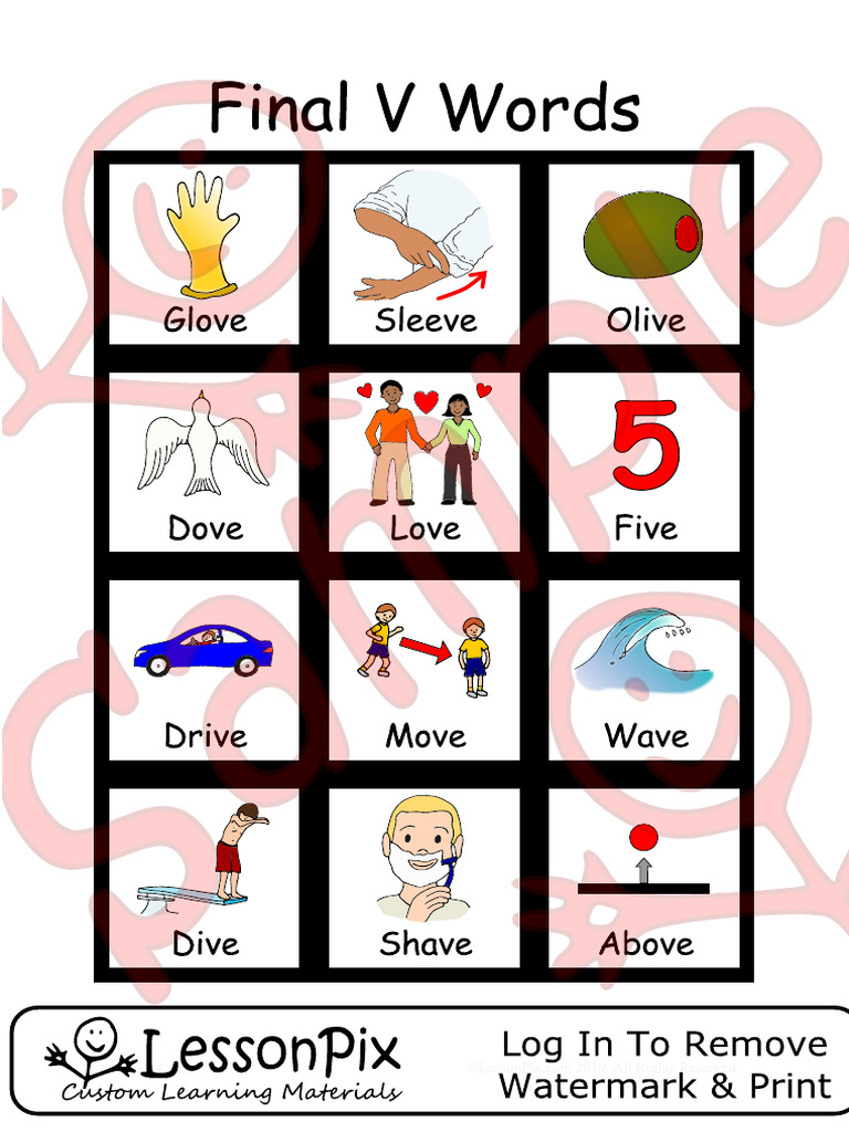 Final+V+Words-material 7375012 | PDF