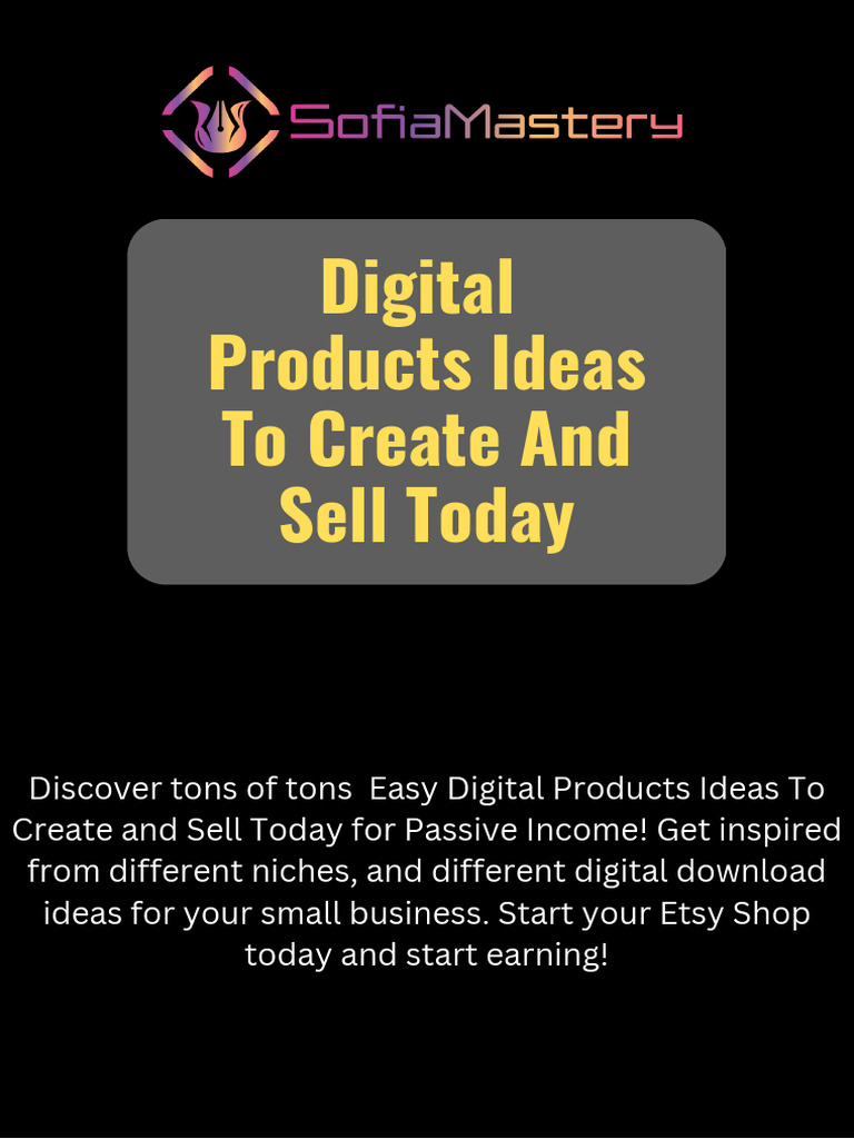 Digital Products Iedea To Creat and Sell Now | PDF | Bride | Paintings